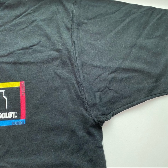 Absolut vodka | Shirts | Vintage Absolut Vodka Logo Mens Black Tshirt ...